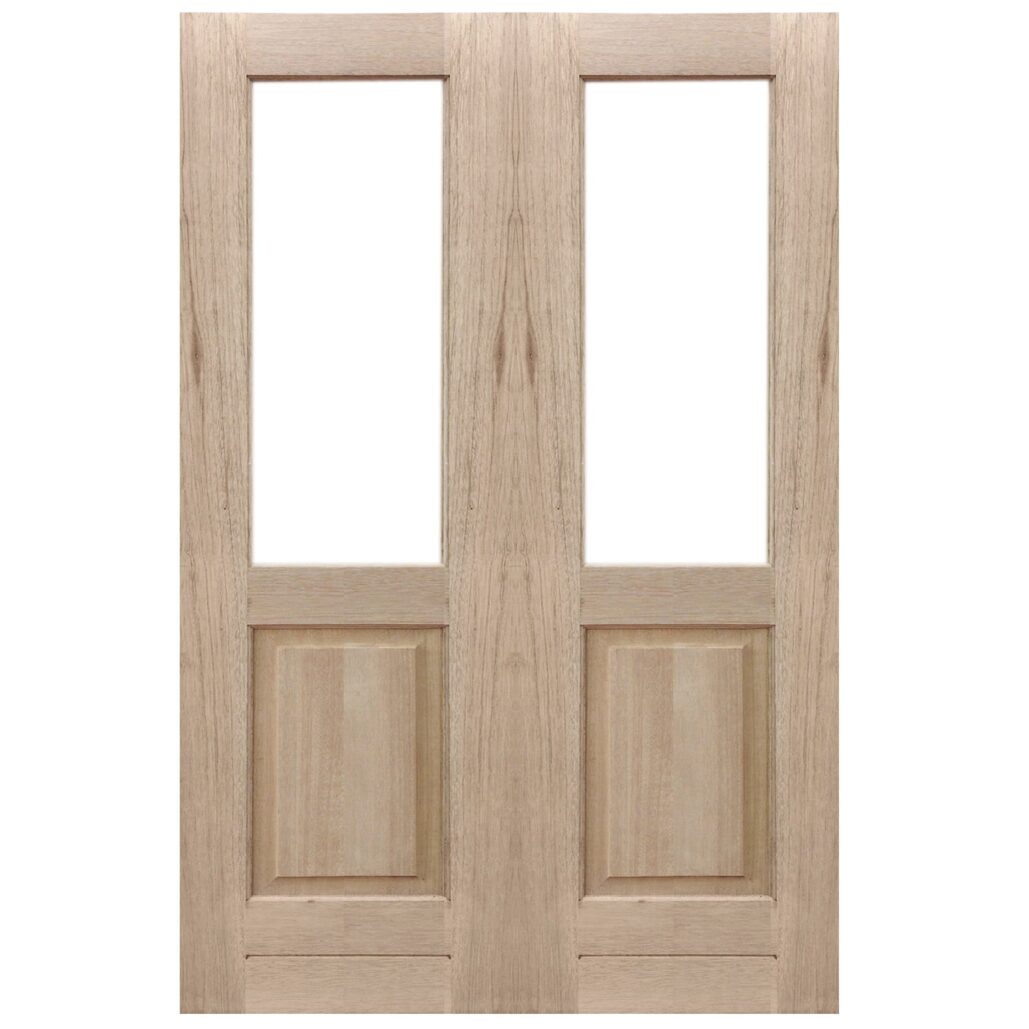 Glass Top & Solid Bottom Panel Double Door – Meranti – 1220 x 2032 ...