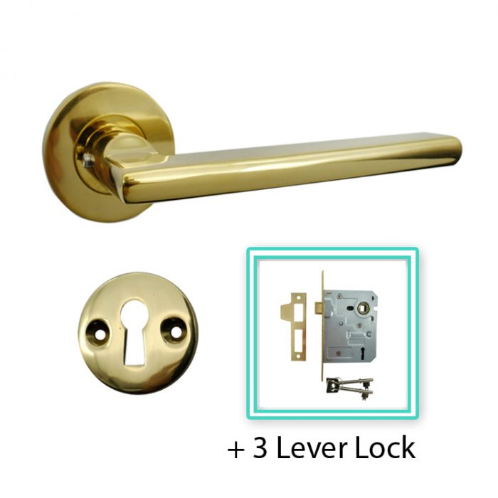 Stainless Steel PVD Brass Door Lever Handle (Keyhole) - BHPELLOPVD ...