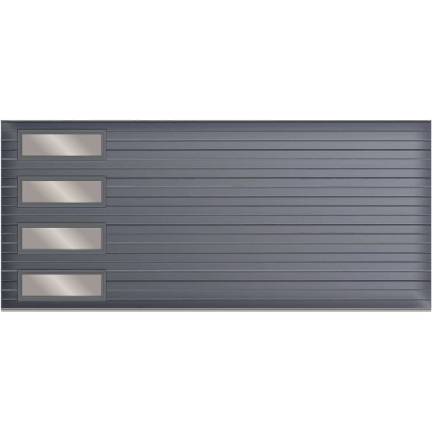 Aluminium Fluted Garage Door - G5 - Charcoal - Double - SUV - Van Acht ...
