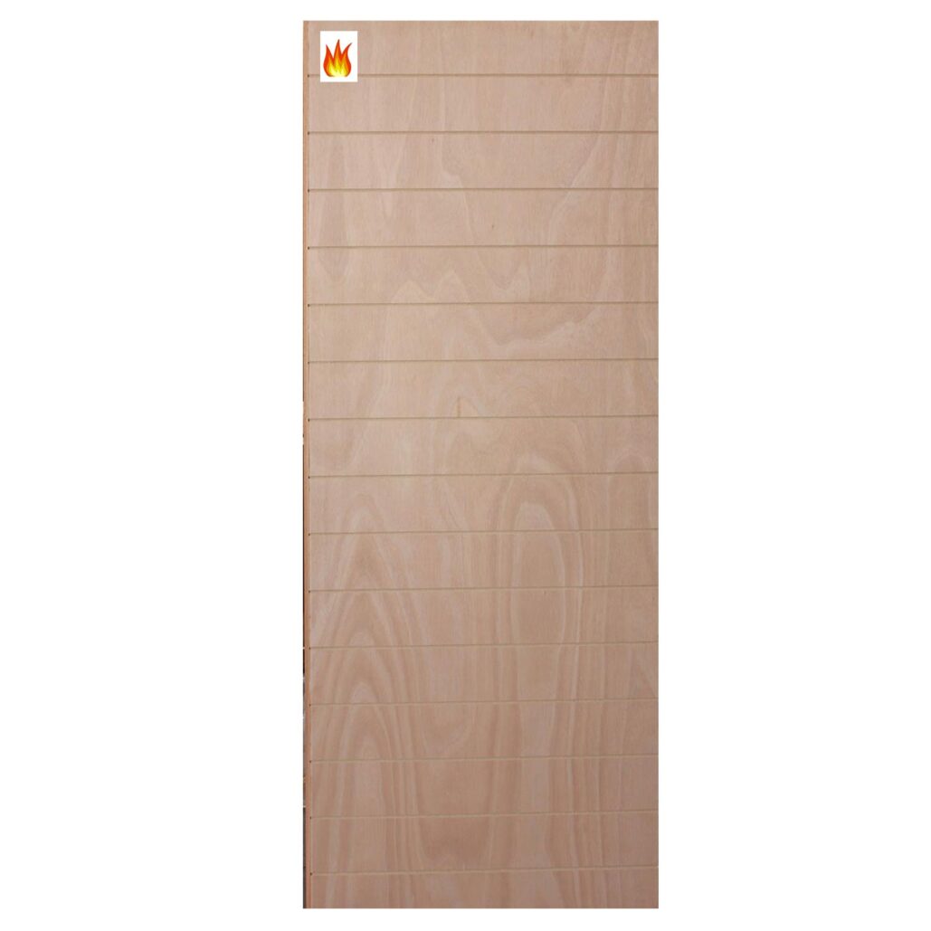 Horizontal Groove 30 Min Fire Door - Veneered - Van Acht Doors & Windows