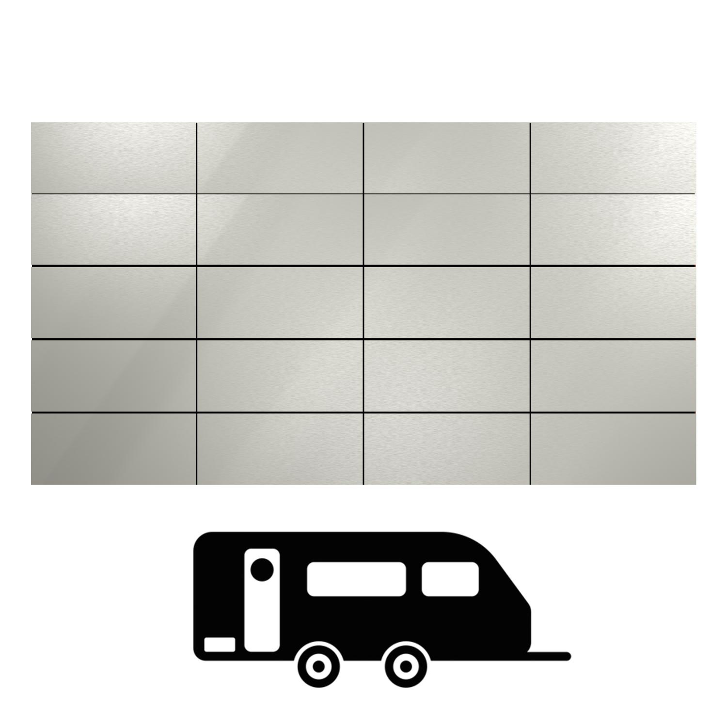 Double Caravan Aluminium Composite Panel Garage Doors - Van Acht